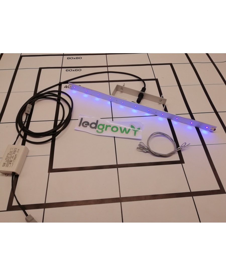 Barra Led UV Ultravioleta 395nm LG Driver Meanwell 20-25W LEDGROW Oficial Chile